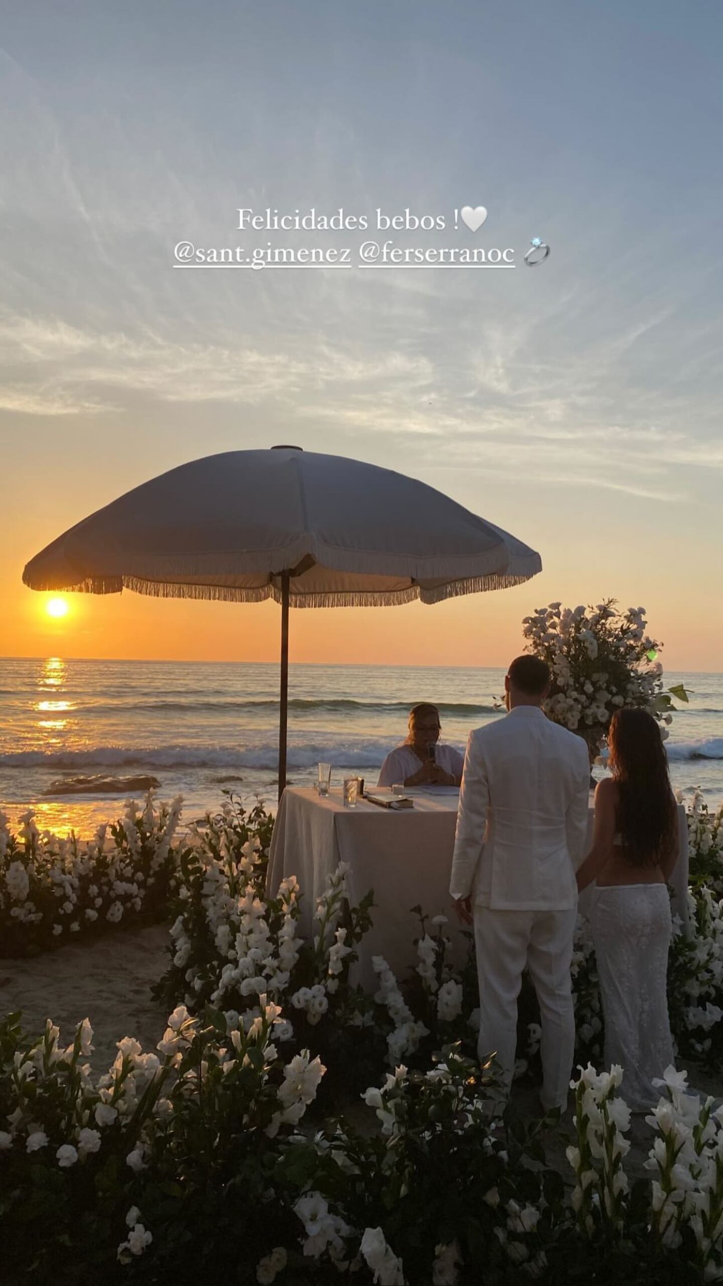 Santiago Giménez celebró su ‘beboda’ con Fernanda Serrano en México ...