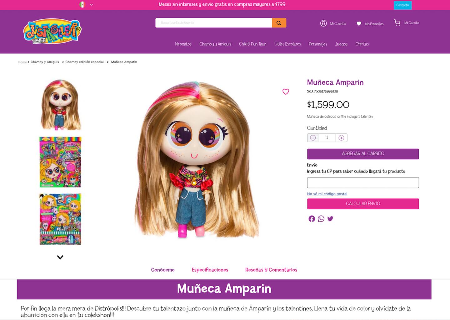 Amparin Serrano: A un año de su muerte, Distroller lanza muñeca ...