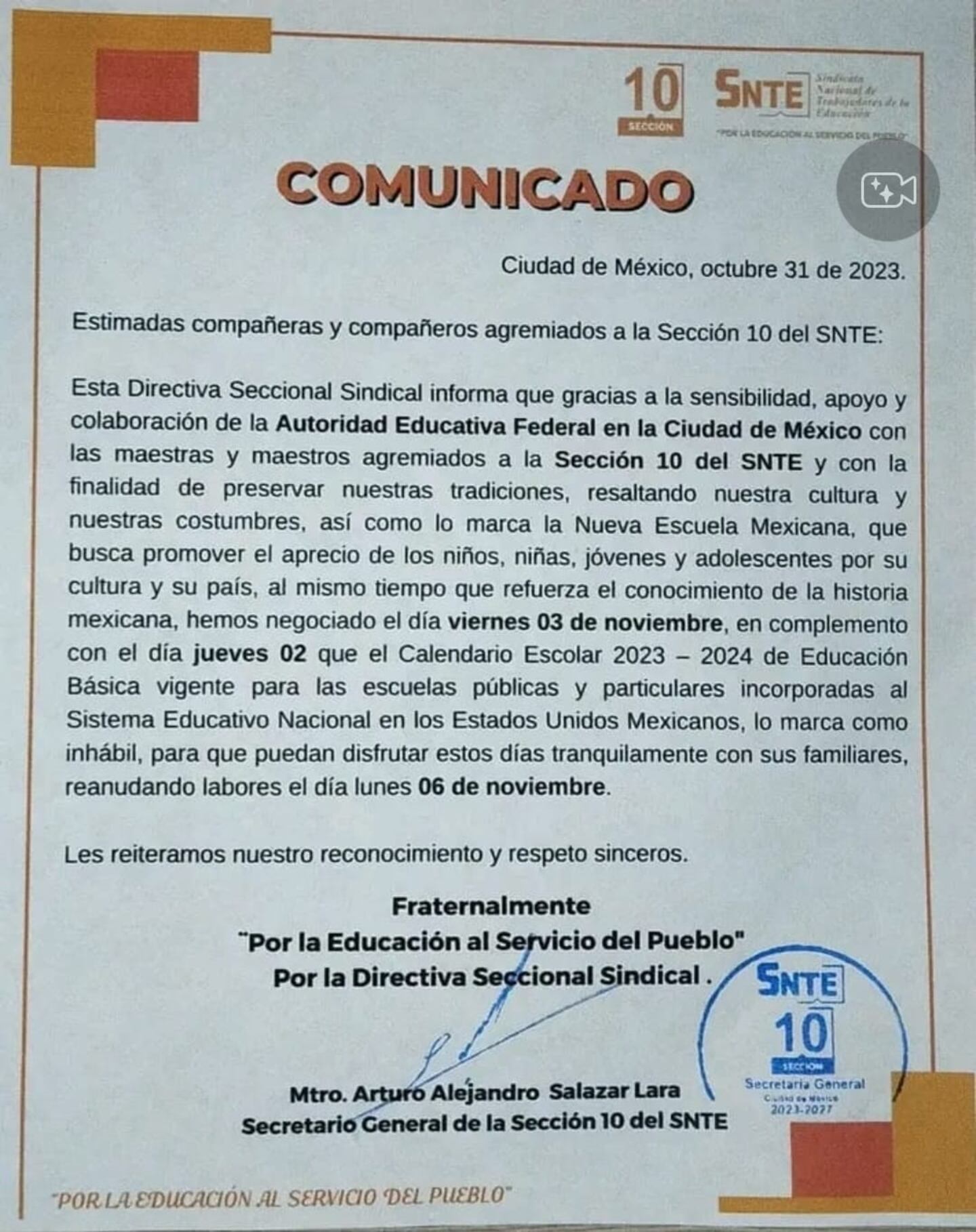 Clases este viernes 3 de noviembre son suspendidas por festejos de Día ...