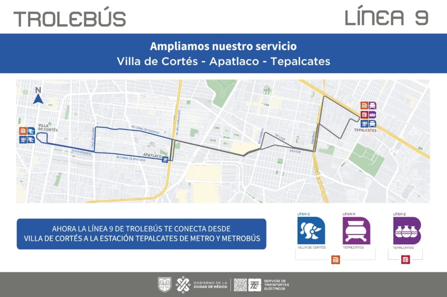 Línea nueve del Trolebús brindará servicio hasta Tepalcates ...