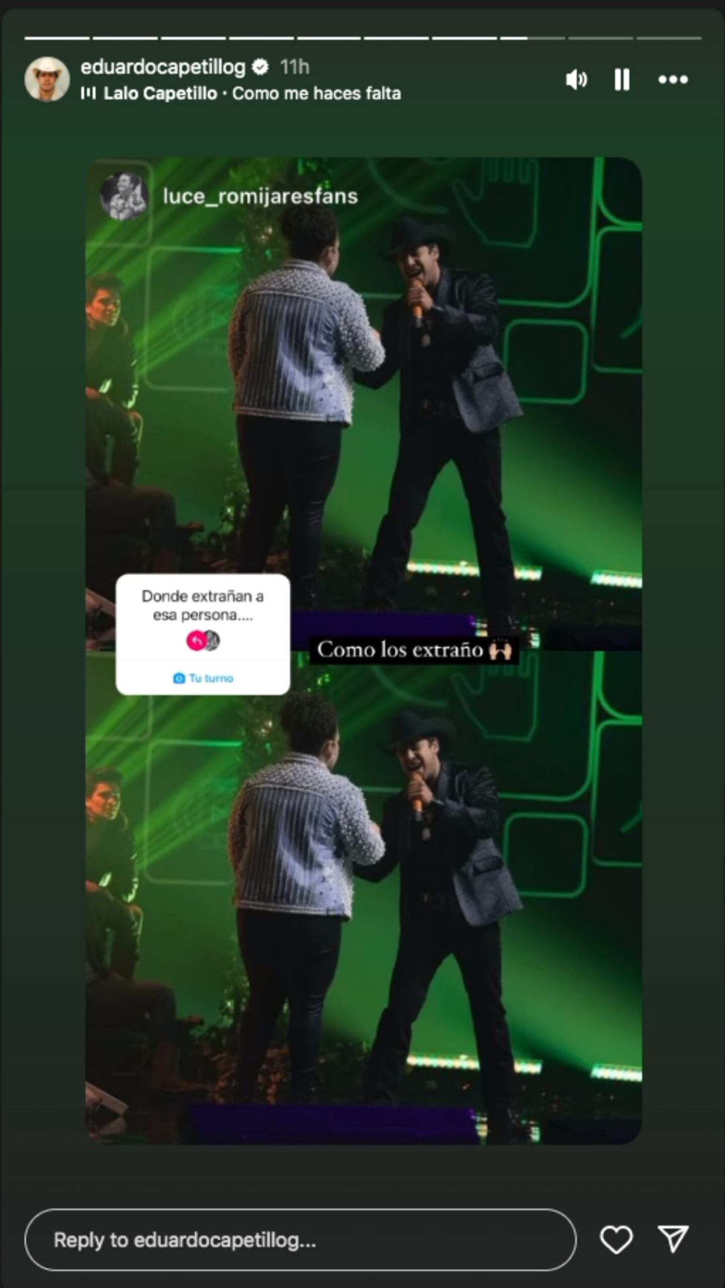 “Te extraño”: Lalo Capetillo Gaytán lanza indirecta en Instagram, ¿Es para Lucerito Mijares ...