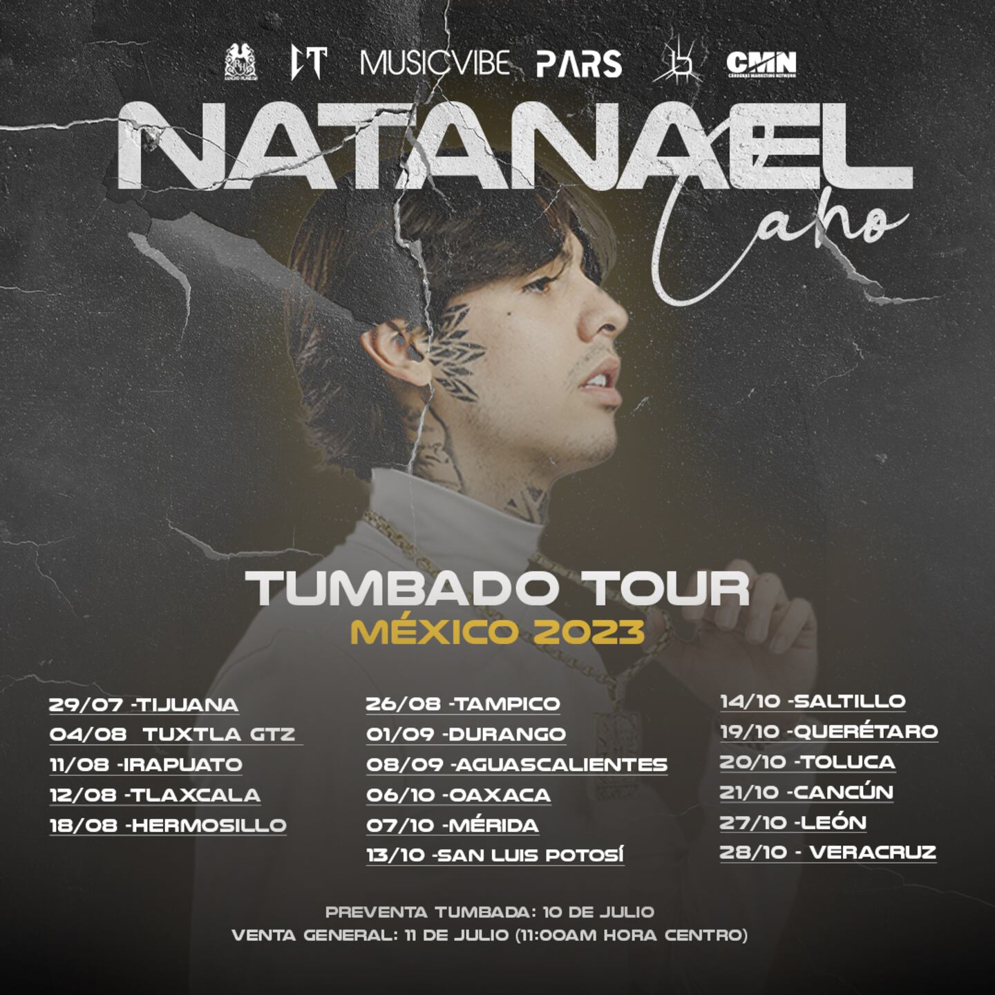 Natanael Cano presenta todas las fechas oficiales del ‘Tumbado Tour ...