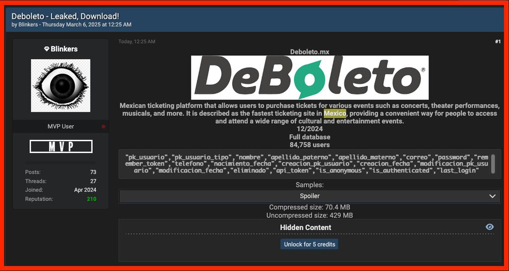 Boletera de eventos confirma ciberataque y asegura que notificó a las 84 mil víctimas ...