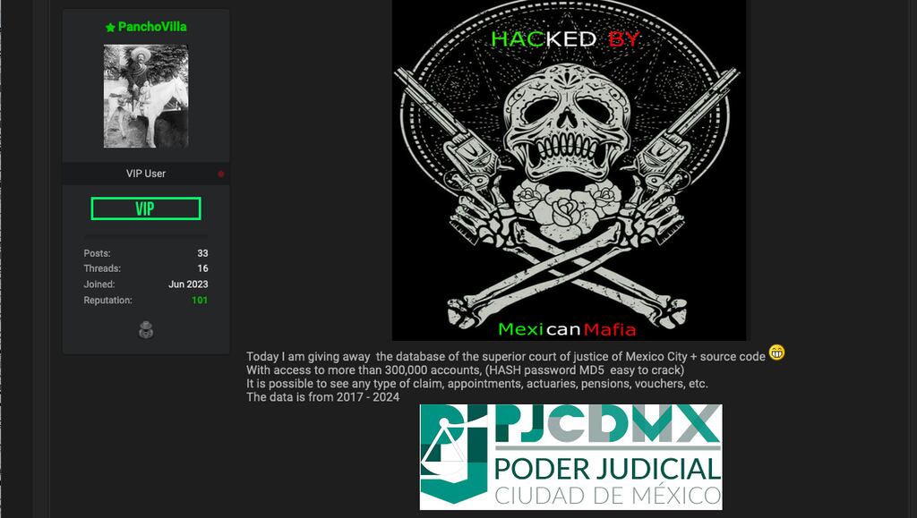 Mexican Mafia cumple amenaza al PJCDMX y filtra a hackers datos de 162 ...
