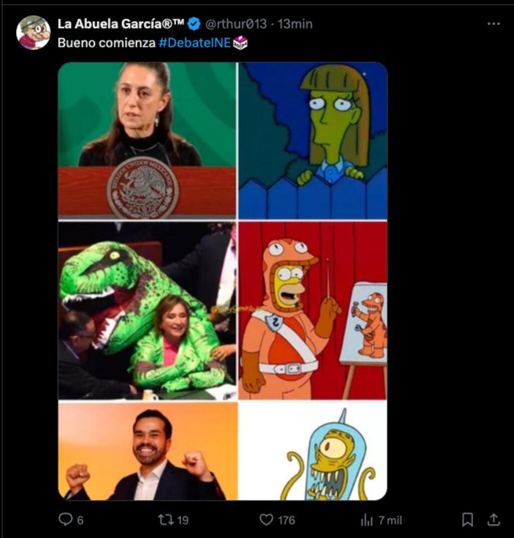Memes del tercer debate presidencial entre Claudia Sheinbaum, Xóchitl ...