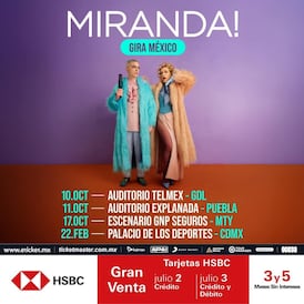 Miranda! anuncia conciertos en México: fechas, precios, preventa y ...